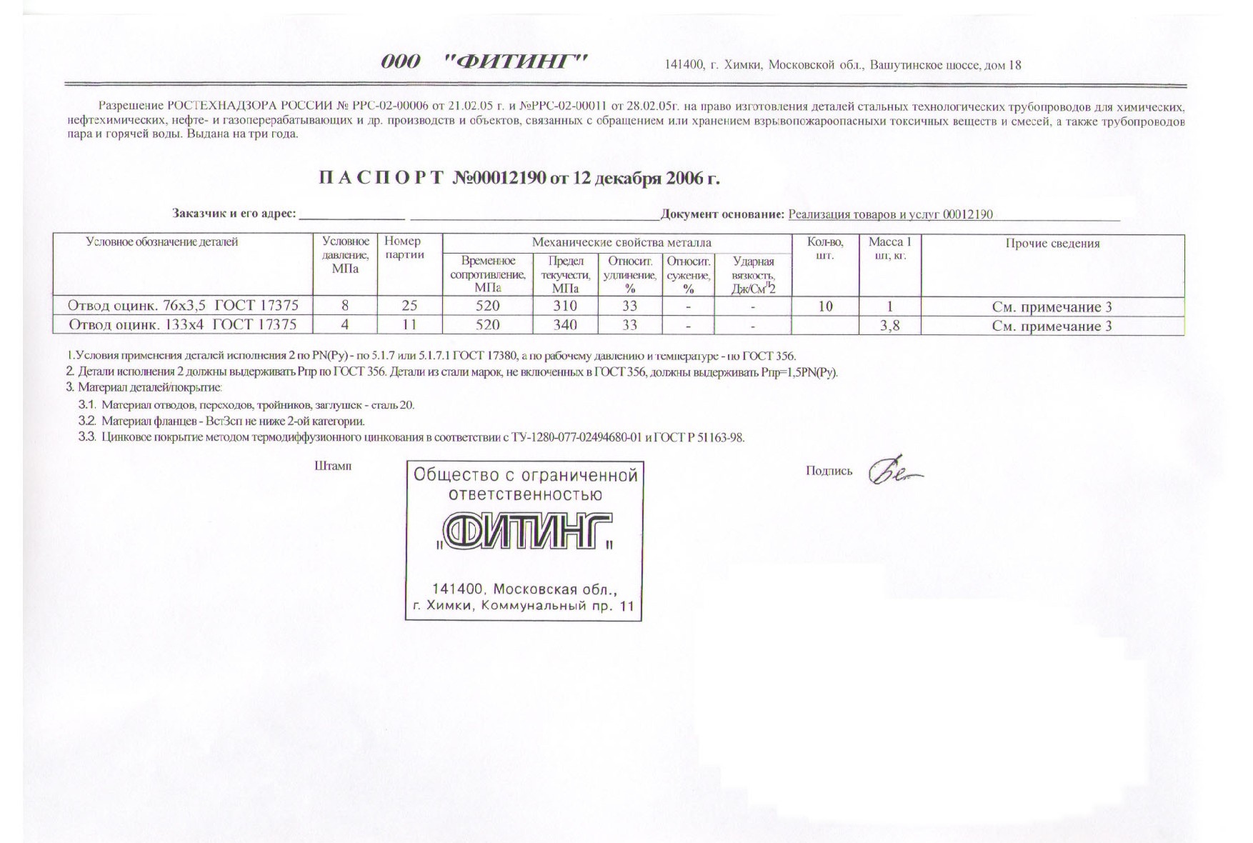 Скачайте сертификаты на оцинкованные от компании Веста-металл и другие ...